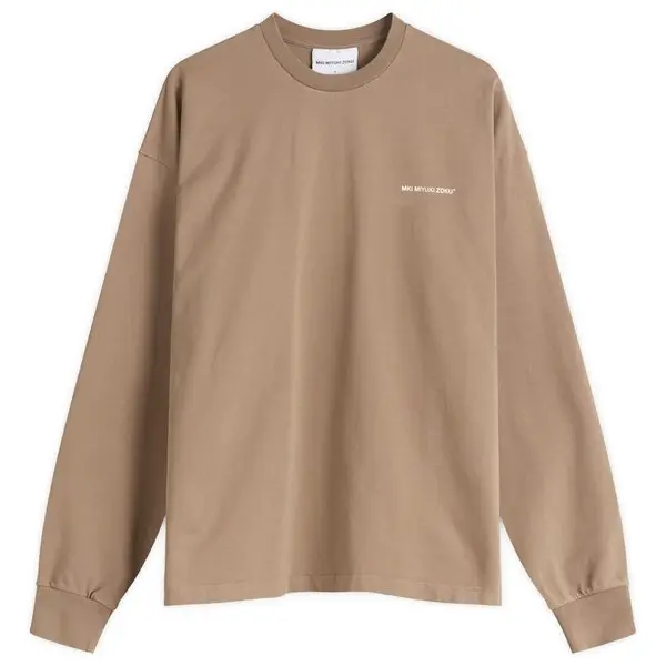 MKI MIYUKI ZOKU Uniform Long Sleeve T-shirt - Mushroom