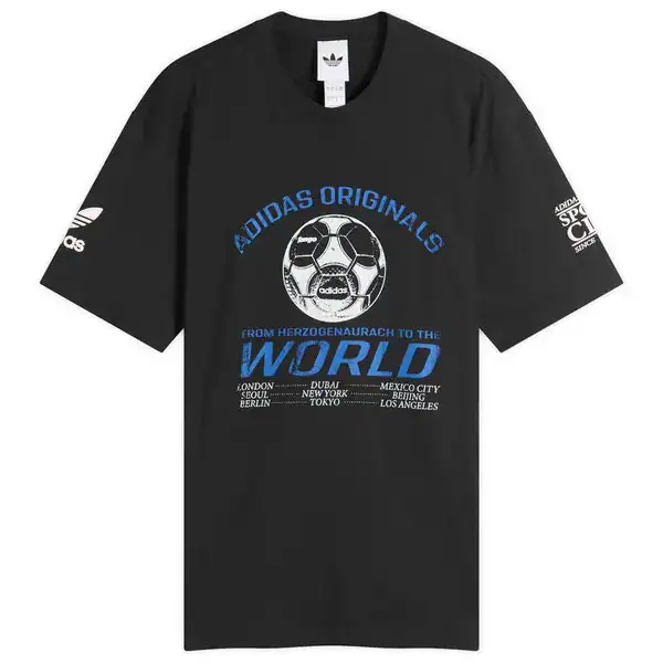 Adidas 90s Football T-shirt - Black | Editorialist