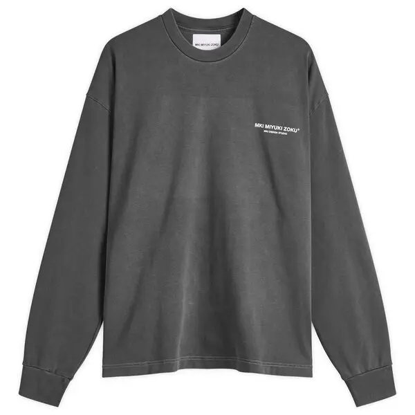 MKI MIYUKI ZOKU Design Studio Long Sleeve T-shirt - Pigment Black