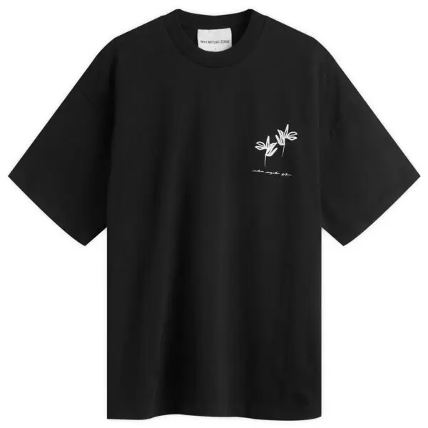 MKI MIYUKI ZOKU Ink Flower T-shirt - Black