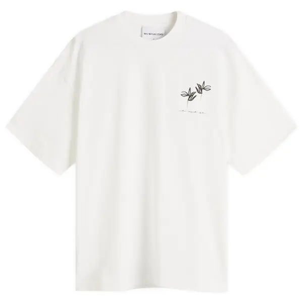 MKI MIYUKI ZOKU Ink Flower T-shirt - White