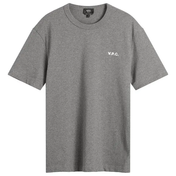 A.p.c. Vpc Logo T-shirt - Heathered Anthracite/white