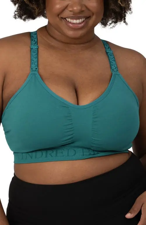 KINDRED BRAVELY Busty Sublime Hands-free Pumping & Nursing Sports Brasizing Available In E-i Cup - Teal
