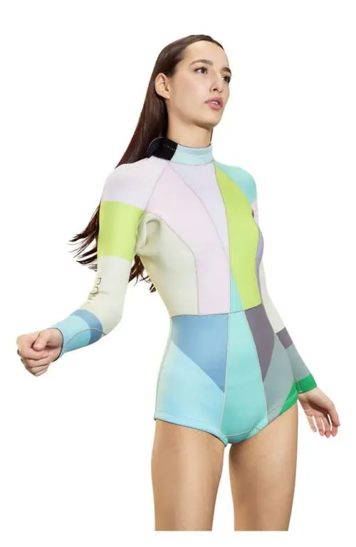 Cynthia Rowley Colorblock Wetsuit - Light Multi