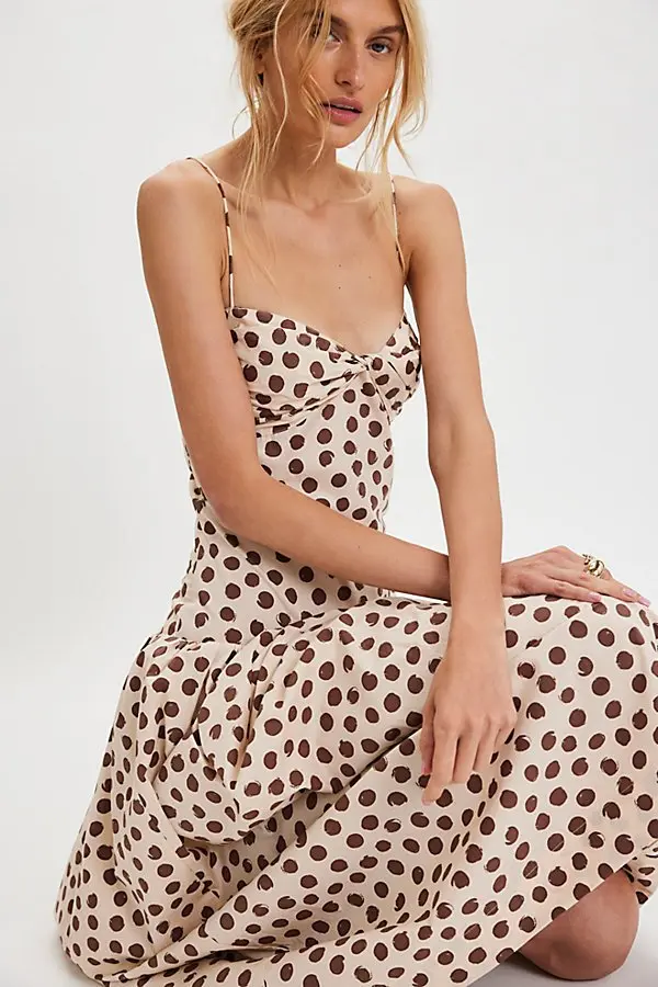 S/W/F Fitted Midi Dress - Espresso Riverie
