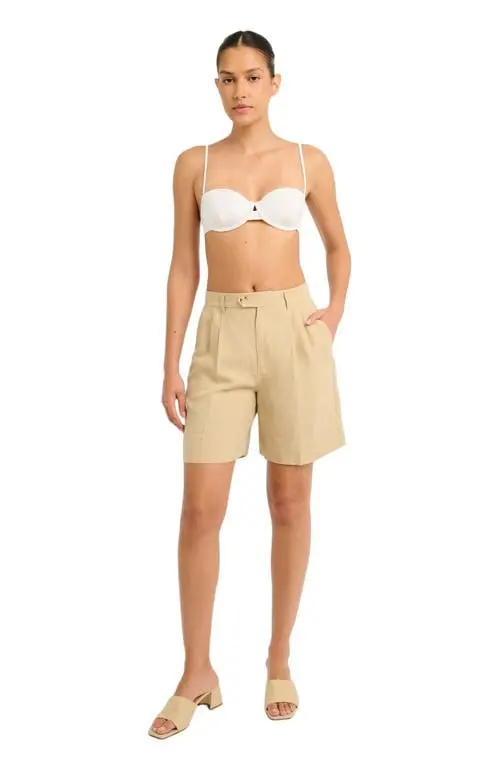 Onia Air Linen Pleated Bermuda Short