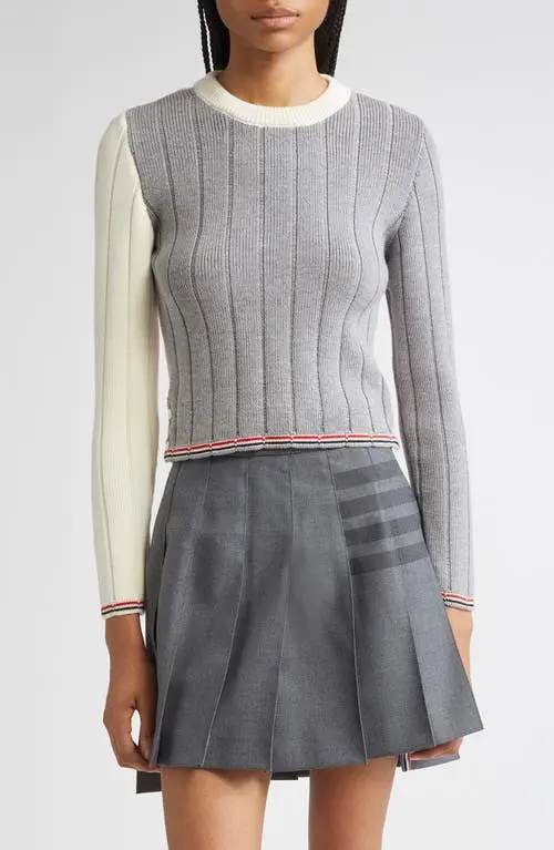 Thom Browne Fun-mix Ladder Stitch Wool Sweater - Multicolor Mix