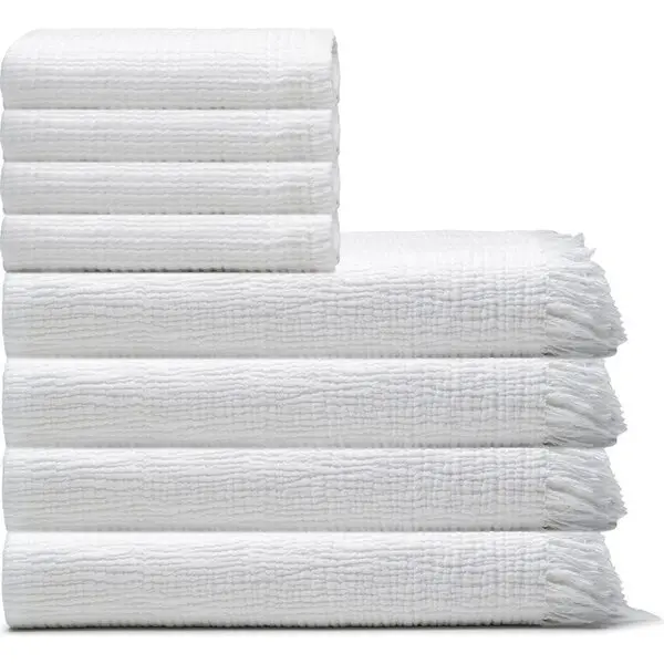 OLIVE & LINEN Soho Supersoft Towel Bundle - White