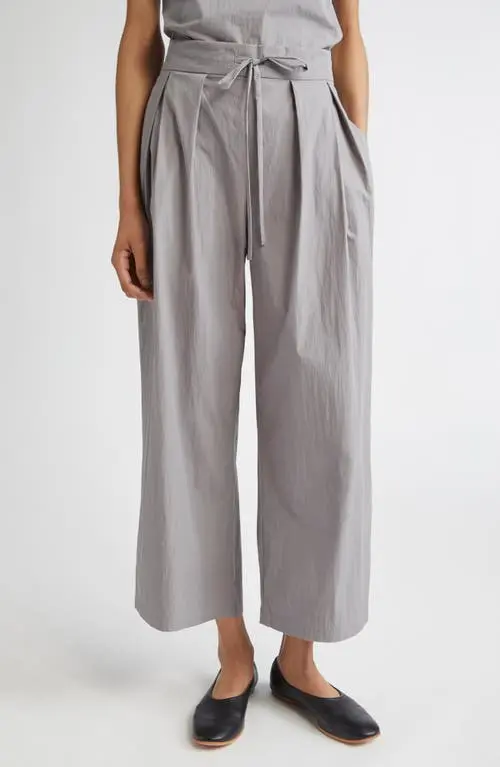 Lafayette 148 New York Dean Tie Waist Ankle Wide Leg Pants