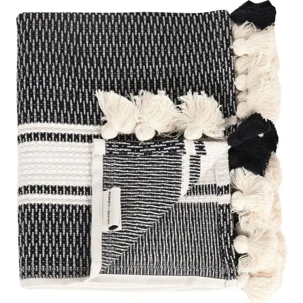 OLIVE & LINEN Pom Pom Bath Mat