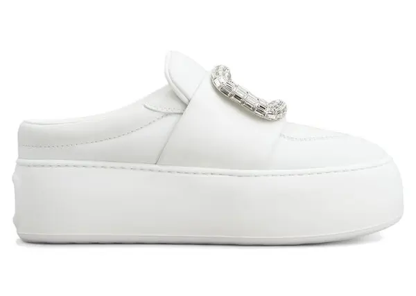 ROGER VIVIER Viv' Up Crystal Buckle Mules