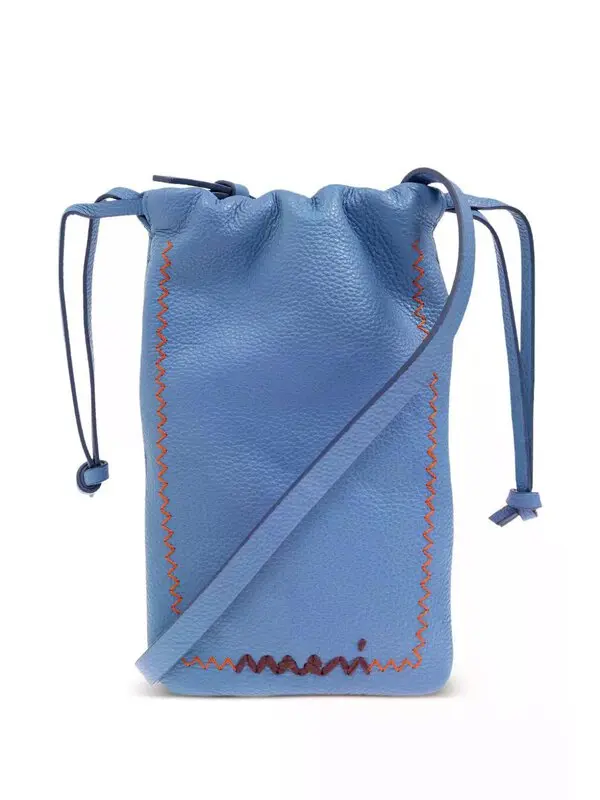 Marni Leather Drawstring Crossbody Bag