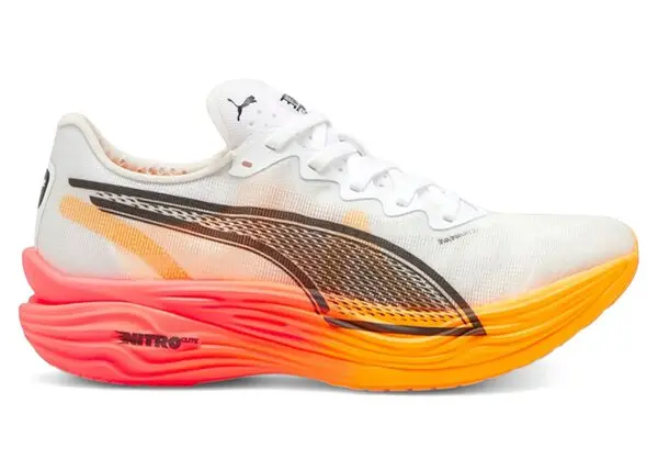 PUMA Deviate Nitro Elite 3 Sneakers - White/sunset Glow/sun Stream