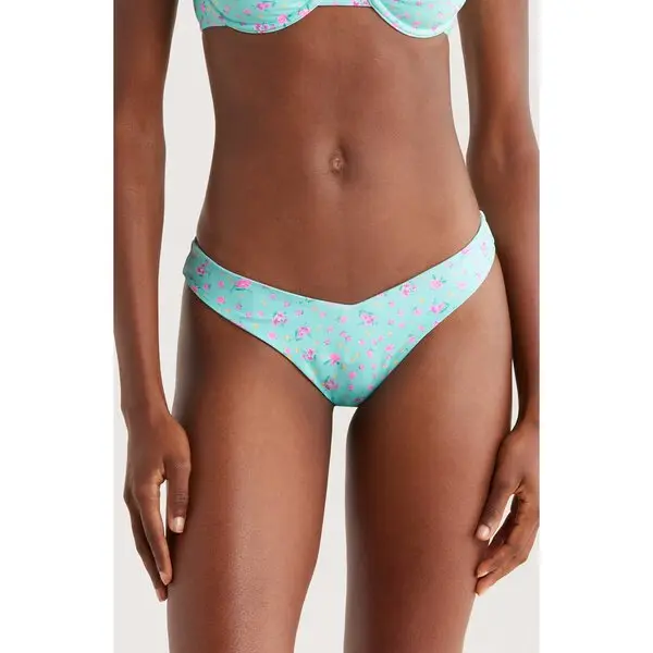 KULANI KINIS Retro Thong Bikini Bottoms - Mint Macaron