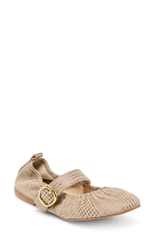 Dolce Vita Caely Mary Jane Flat - Herringbone Printed Suede
