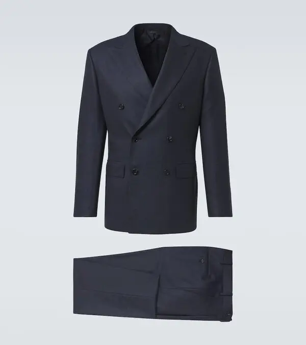 Brioni Herringbone Wool Flannel Suit