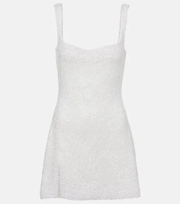 CLIO PEPPIATT Bridal Venus Embellished Mini Dress