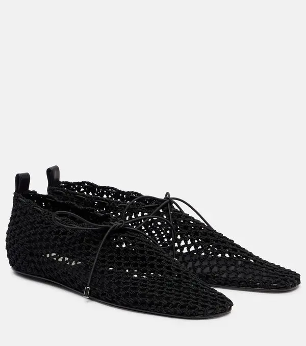 TOTÊME Crochet Flats - Black