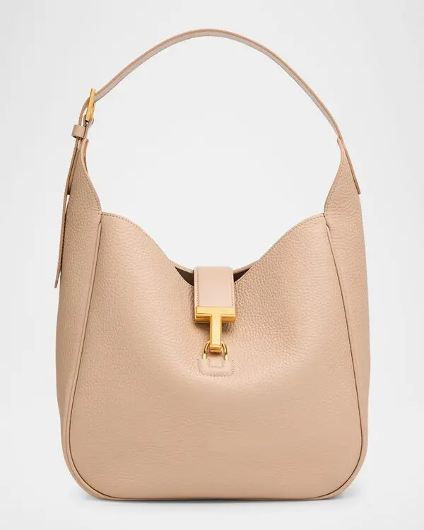 TOM FORD Monarch Medium Hobo Bag - Light Beige