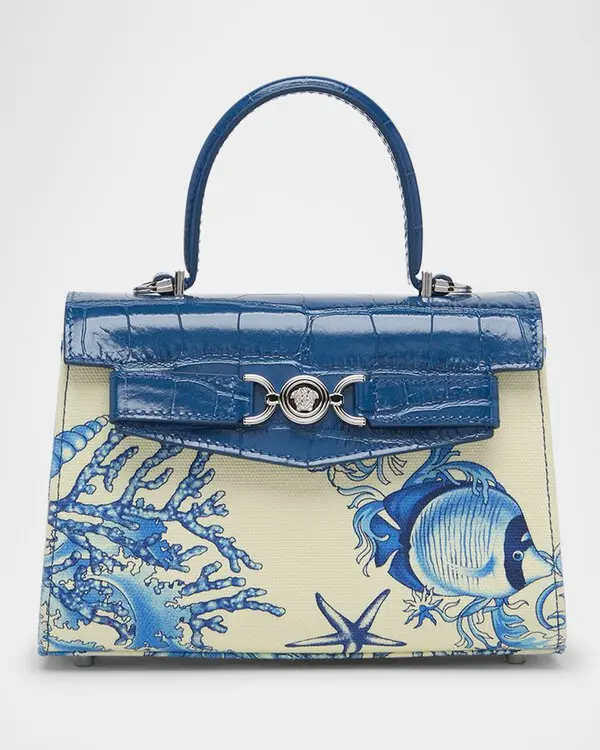 Versace La Medusa Printed Top-handle Bag
