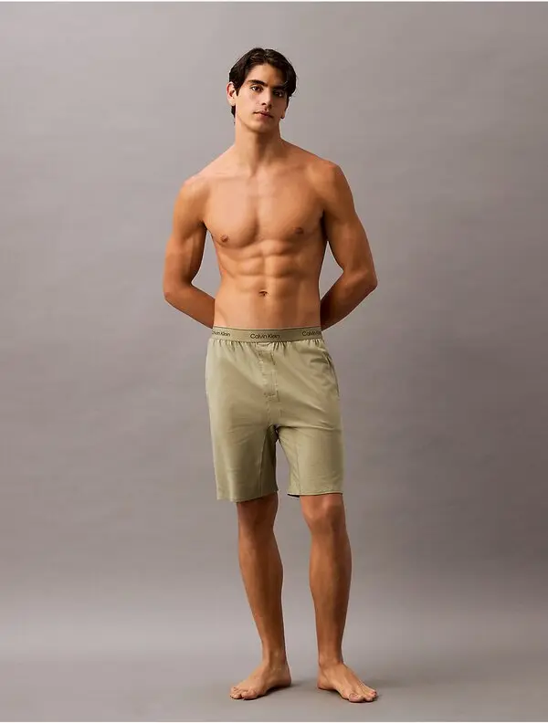 Calvin Klein Icon Cotton Stretch Sleep Shorts - Gray Labyrinth