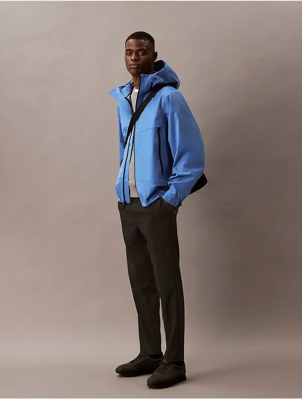 Calvin Klein Tech Hooded Windbreaker Jacket - Bright Cobalt