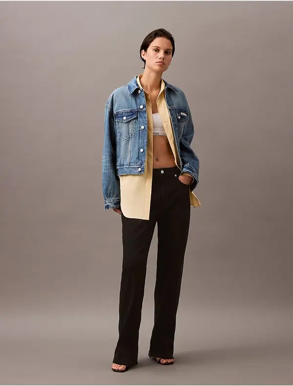 Calvin Klein 90s Denim Trucker Jacket - Aurora