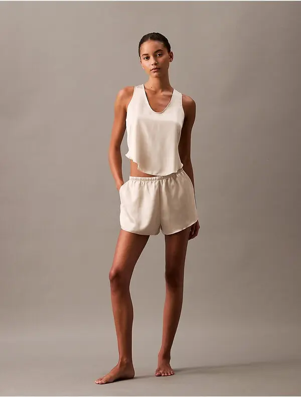 Calvin Klein Satin Lounge Shorts - Cocoon