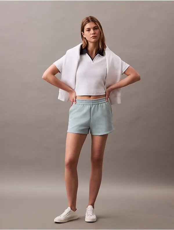 Calvin Klein Archive Logo Fleece Shorts - Cloud Blue