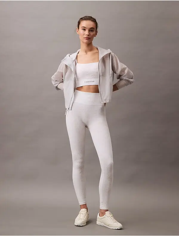 Calvin Klein Sport Seamless Print Leggings - Brilliant White