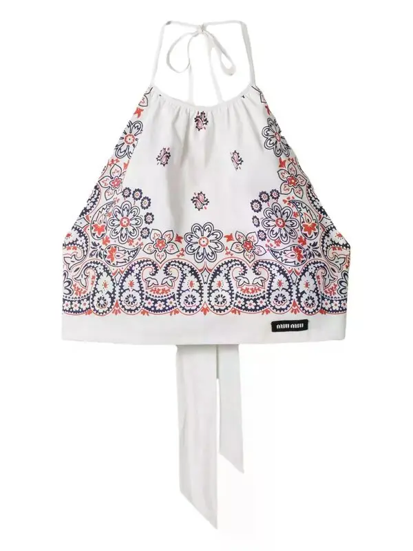Miu Miu Paisley Crop Top