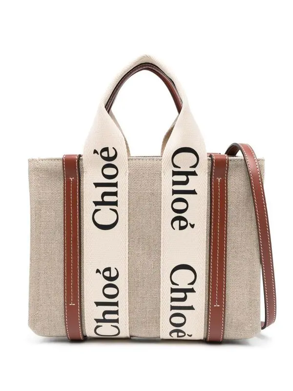Chloé Woody Small Tote - Brown
