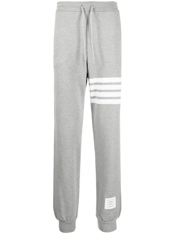 Thom Browne 4bar Cotton Sweatpants - Grey