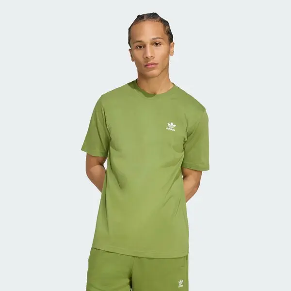 Adidas Trefoil Essentials Tee - Tech Olive