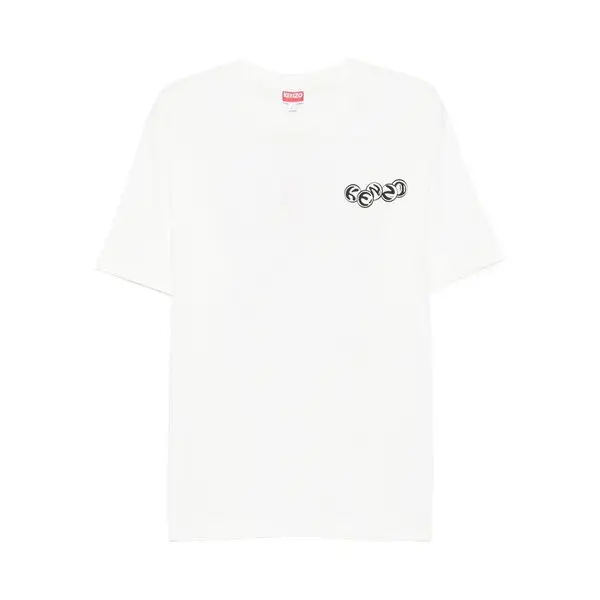 Kenzo Cotton T-shirt With Boke Flower - White
