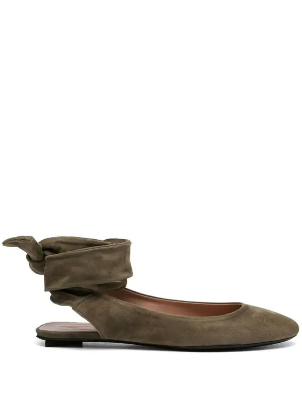 Attico Cloe Ballet Flats - Green
