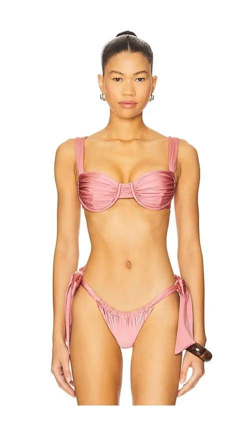 Faithfull The Brand Sol Bikini Top - Puce