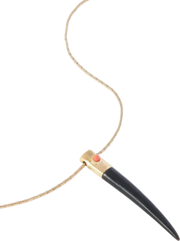 Isabel Marant Resin Pendant Necklace - Gold