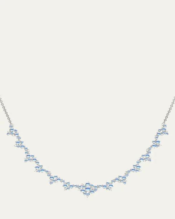Paul Morelli 18k White Gold Diamond And Moonstone Necklace