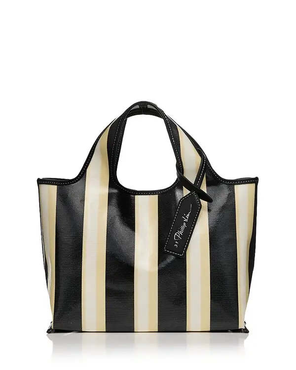 3.1 Phillip Lim Dual Stripe Mini Market Tote - Thyme Multi