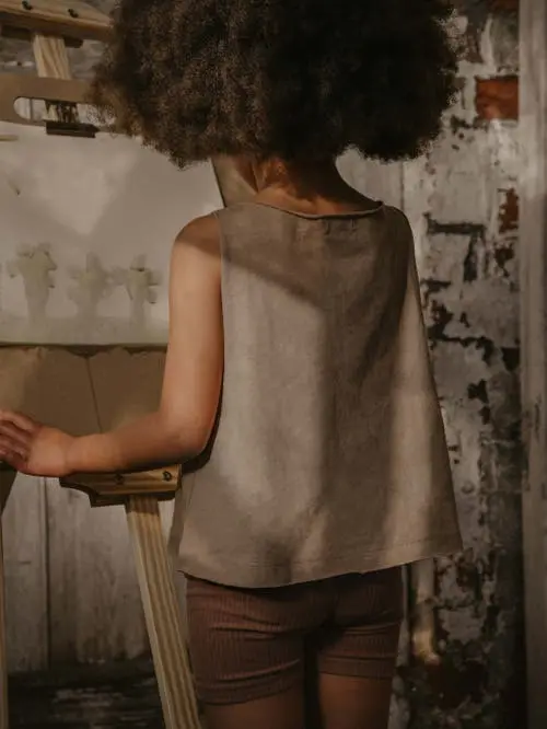 THE SIMPLE FOLK Wildwood Sleeveless Vest - Terra