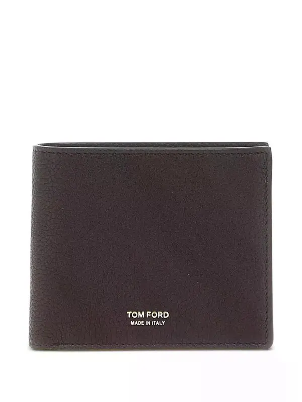 TOM FORD Leather Bi-fold Wallet - Brown