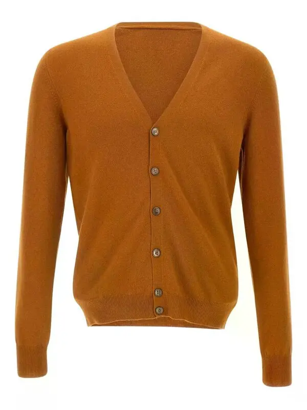 GRAN SASSO V-neck Cardigan - Brown