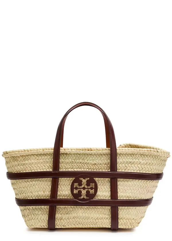 Tory Burch Ella Straw Basket Tote - Beige