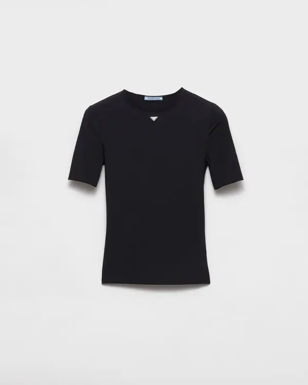 Prada Stretch Fabric T-shirt - Black