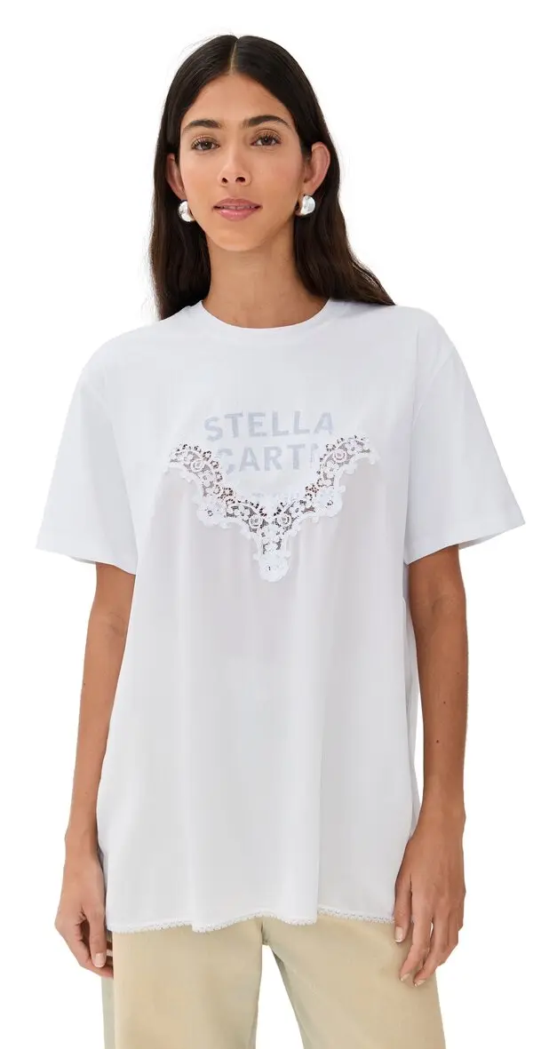 Stella McCartney Lace Slip Jersey T-shirt