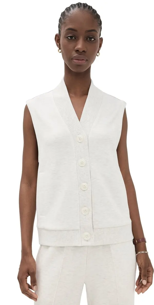Varley Vicky Button Gilet - Ivory Marl