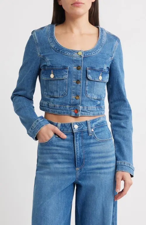 Paige Kiara Cropped Denim Jacket