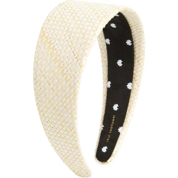 Lele Sadoughi Brigitte Wide Raffia Headband