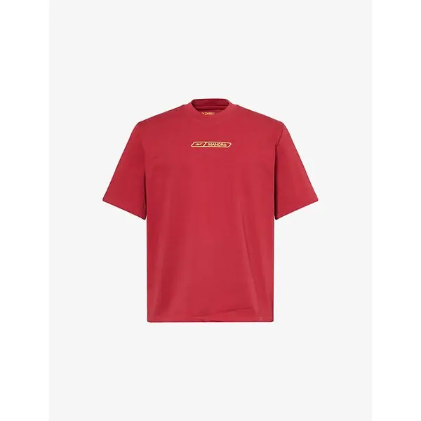 MANORS X Reebok Logo-print Cotton-jersey T-shirt - Burgundy